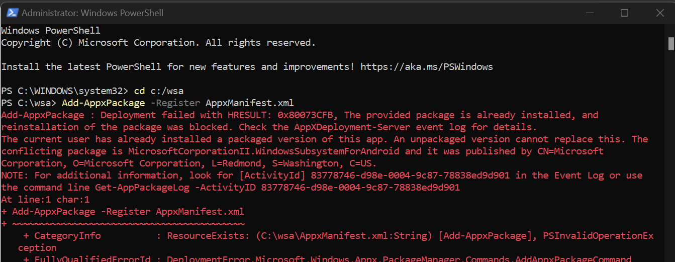 How To Add Appxpackage Register Appxmanifest Xml Microsoft Community