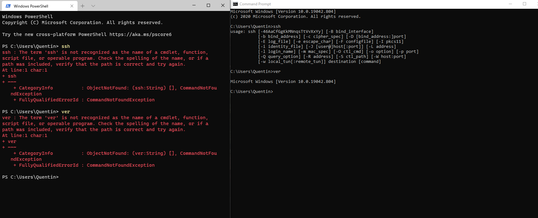 Command Not Working In Windows Terminal But Working In Cmd Microsoft Community