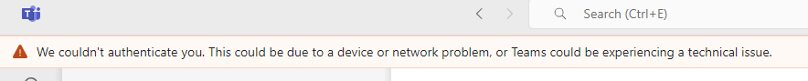 We Couldn T Authenticate You This Could Be Due To A Device Or Network Microsoft Community