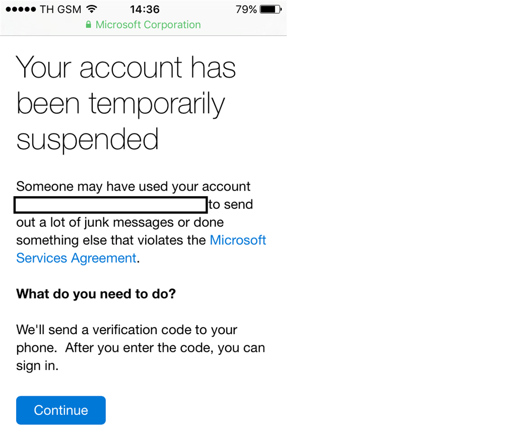Your account has been temporarily suspended in Outlook.com - Microsoft ... Your account has been temporarily suspended in Outlook.com - Microsoft ...