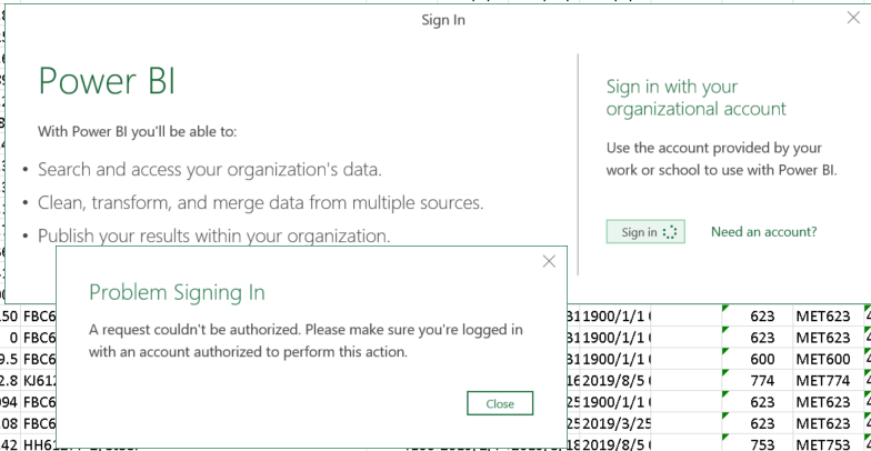 Excel Cannot Login In My Data Catalog Queries Microsoft Community