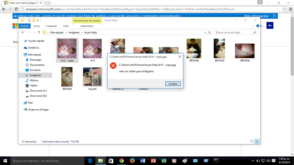 No puedo ver las fotos que tengo guardadas en la pc después de ... No puedo ver las fotos que tengo guardadas en la pc después de ...