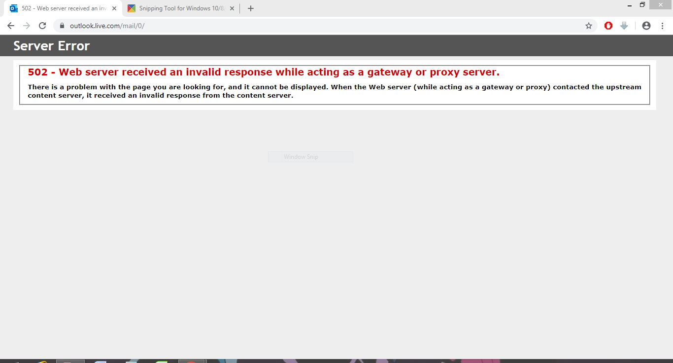 502 - Web server received an invalid response while acting as a ... 502 - Web server received an invalid response while acting as a ...
