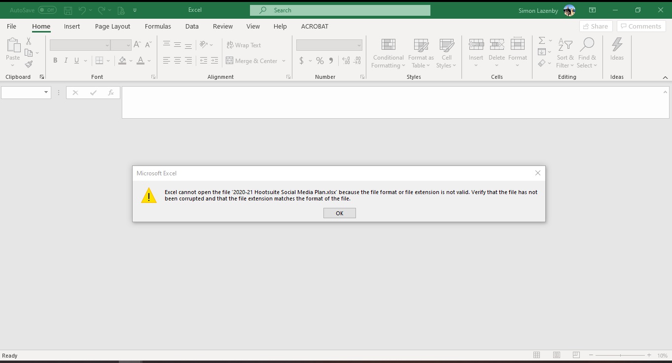 Excel Will Not Open Files Today Microsoft Community