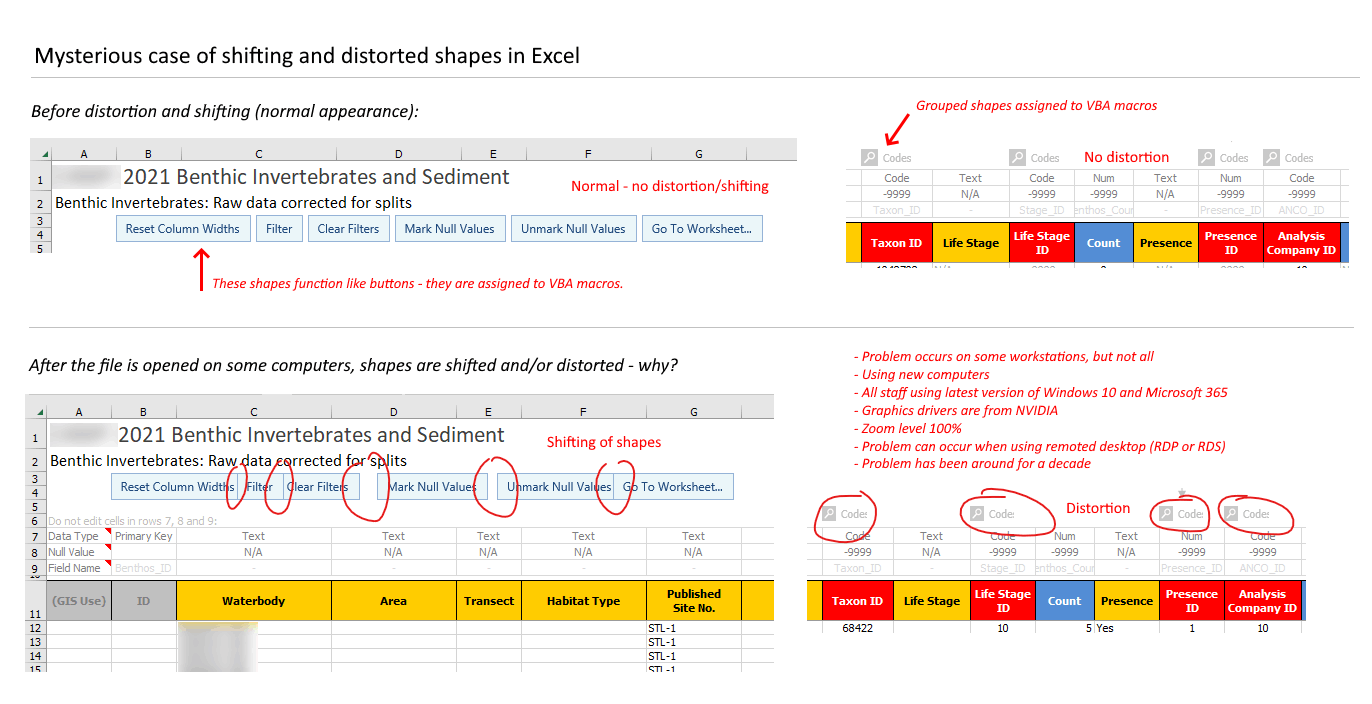 Excel Bug How To Stop Excel From Distorting And Moving Shapes After Microsoft Community