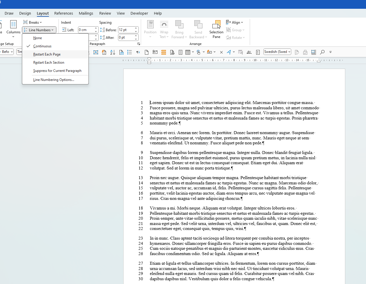 Line Numbering Issue In Journal Submissions Microsoft Community