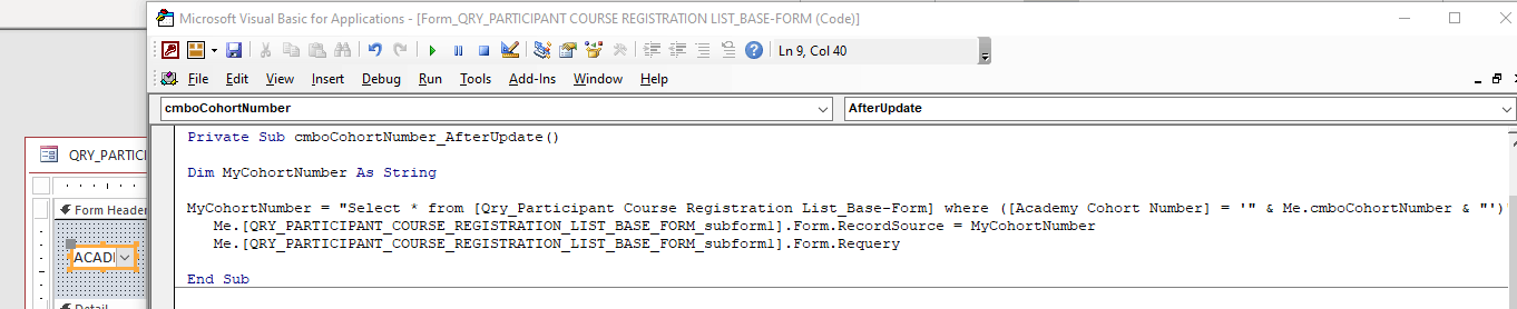 Run Time 3071 Error On Search Form Combobox Microsoft Community