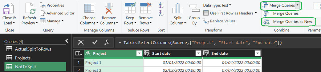 Power Query Get And Transform Split Some Columns To Rows Microsoft Community