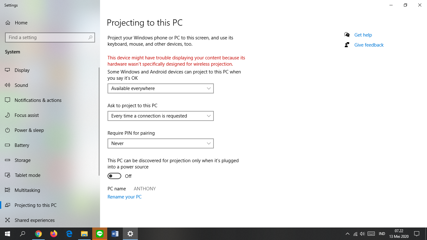 Windows 10 Connect App Not Working In My Laptop Microsoft Community