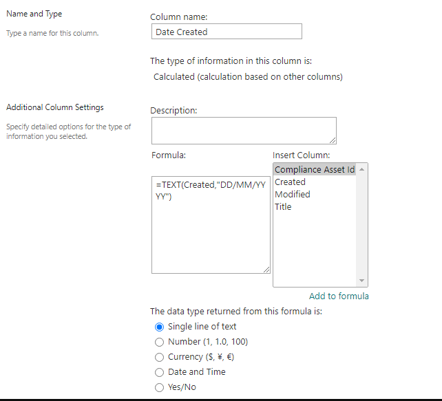 Date Time Formating In The Sharepoint List Microsoft Community