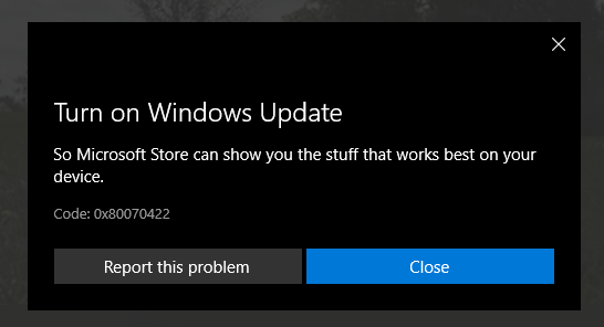 Can't install apps from Microsoft store. ( Can't install apps from Microsoft store. (