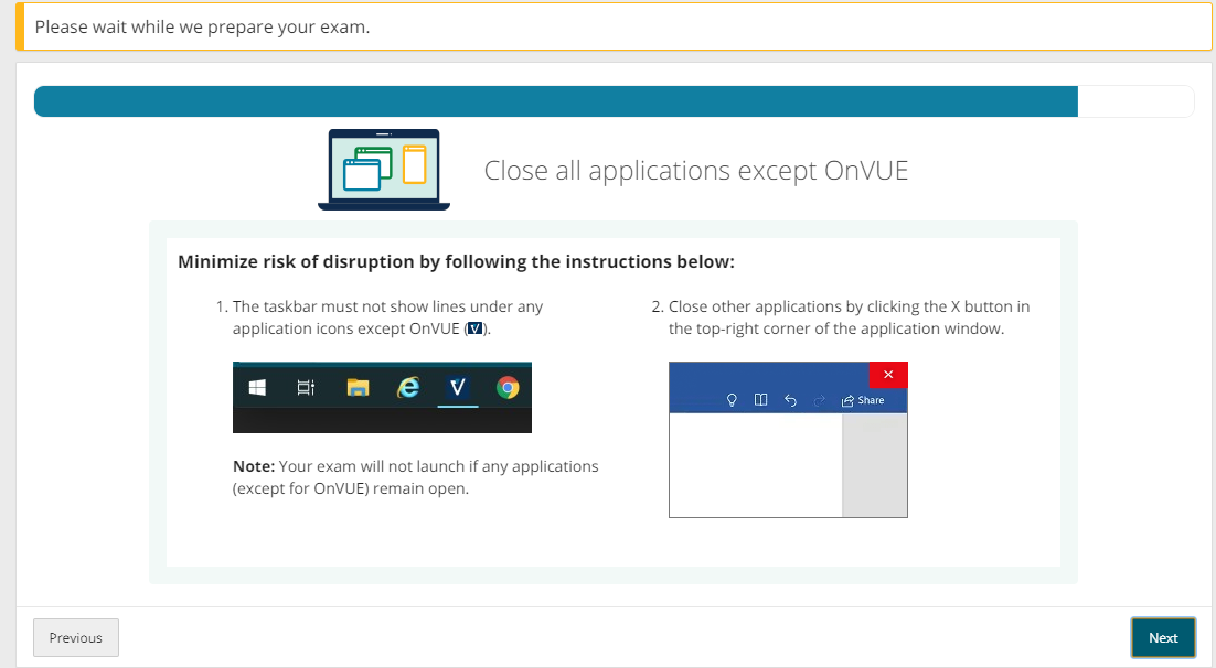 Pearson View Onvue Exam Not Loading After Going Through All The Training Certification And