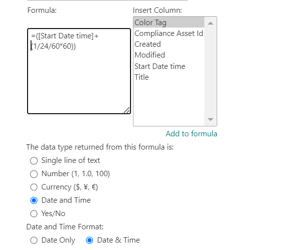 Generating A Date And Time Default Value From Another Date And Time Column Microsoft Community