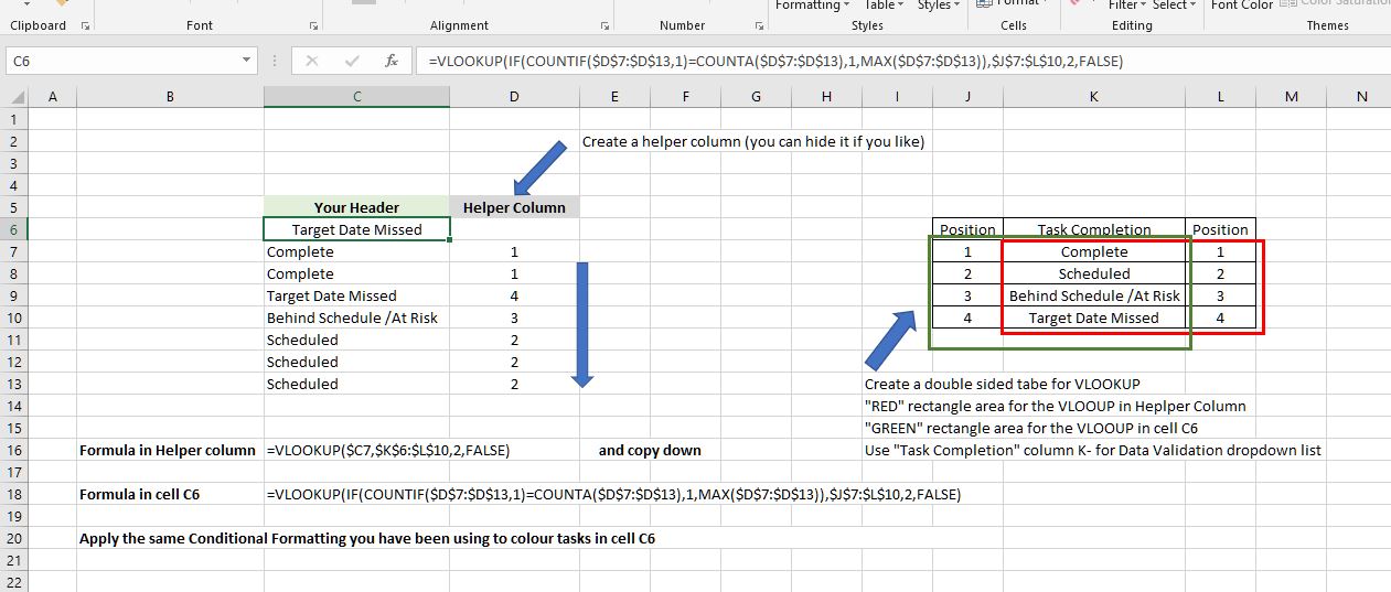 Conditionally Formatting One Cell Based If A Range Of Cells Contains A