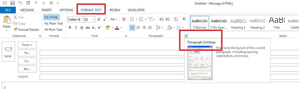 Paragraph Settings Dialog Box missing in Office 2013 (Outlook ... Paragraph Settings Dialog Box missing in Office 2013 (Outlook ...