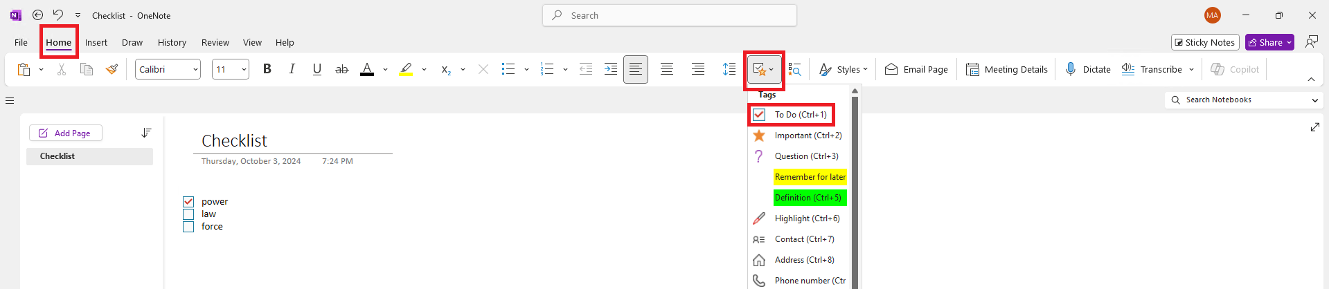 How do you insert checkboxes in One Note to use as checklist ... How do you insert checkboxes in One Note to use as checklist ...