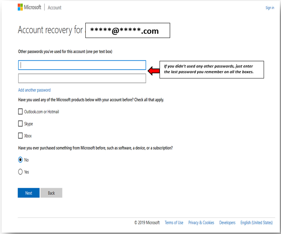 Recover your Microsoft account using the Online Validation - Microsoft ... Recover your Microsoft account using the Online Validation - Microsoft ...