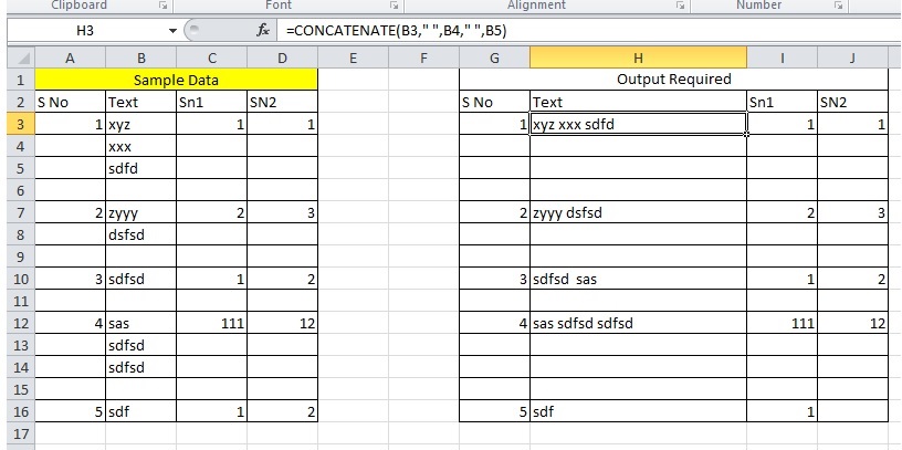 Wanted Help In Creating A Macro For Concatenating Cell Values Till Microsoft Community