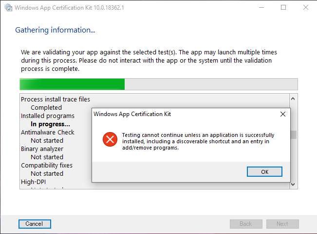 Issues While Using Windows App Certification Kit Microsoft Community