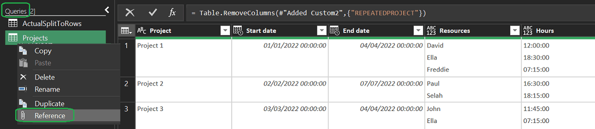 Power Query Get And Transform Split Some Columns To Rows Microsoft Community