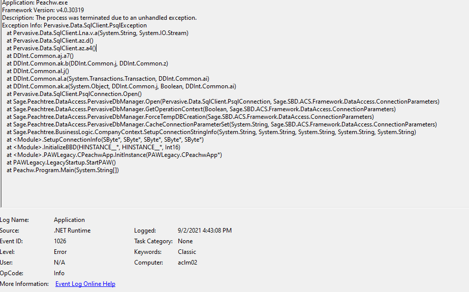 Net Runtime Error 1026 Application Crashes Immediately Microsoft Community