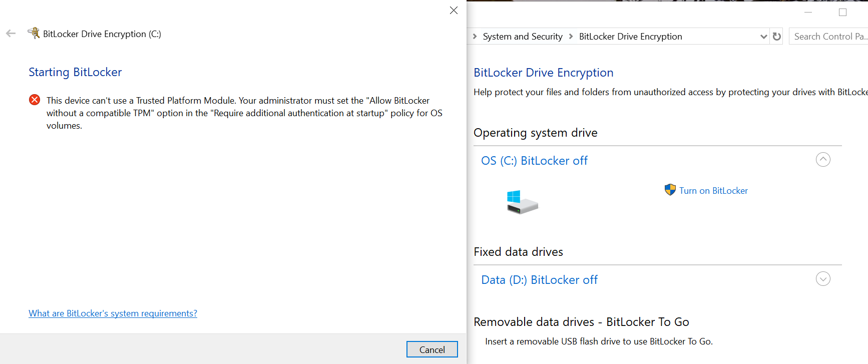 How To Turn On The Bitlocker Microsoft Community