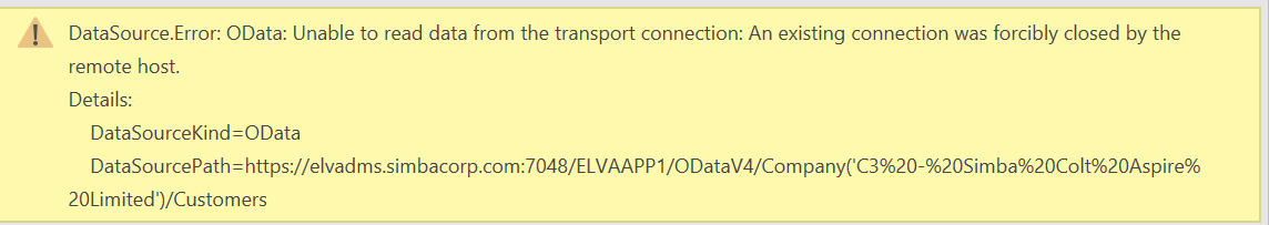Loading Error When Merging Tables Whose Data Source Connector Is Odata Microsoft Community