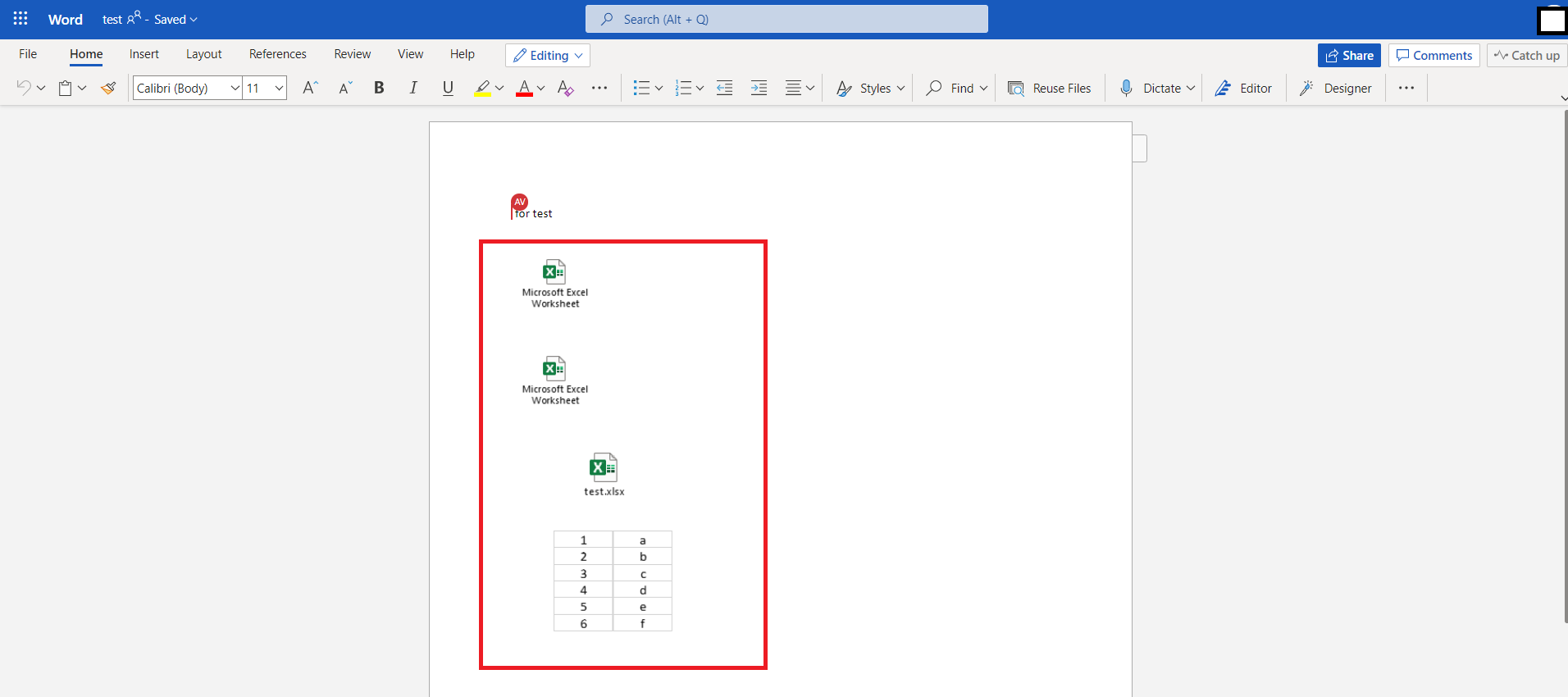 Issues Saving A Word Doc That Has Embedded Excel Objects Files Exist Microsoft Community