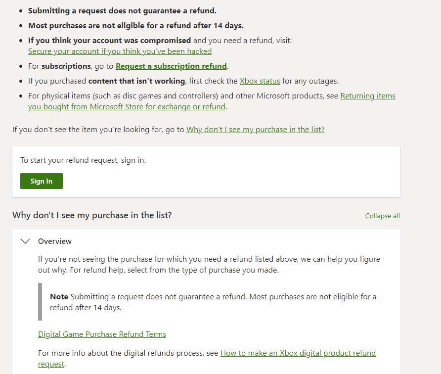 Microsoft store refund digital game store