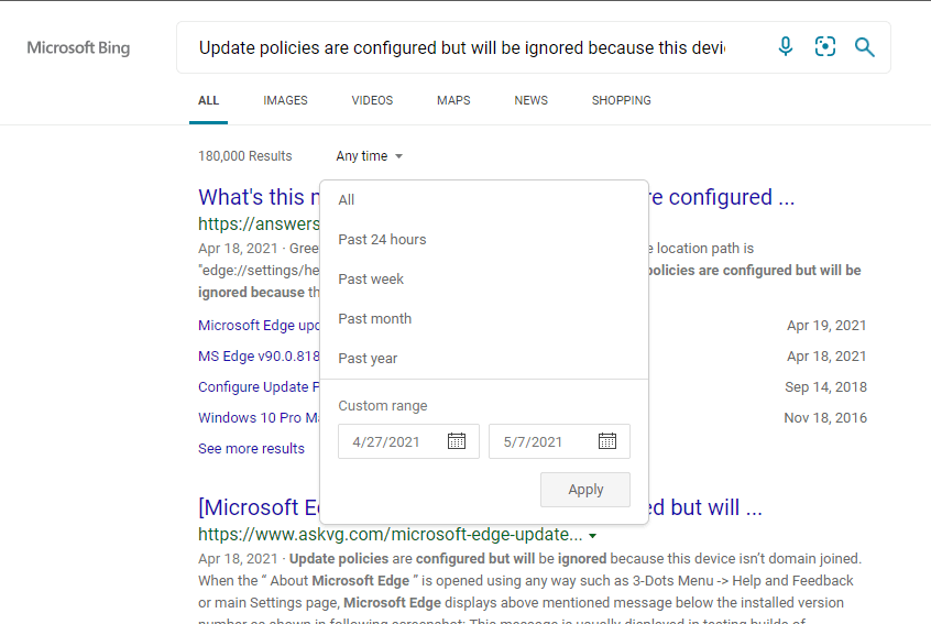 Edge not opening links from search results in a new tab or window ... Edge not opening links from search results in a new tab or window ...
