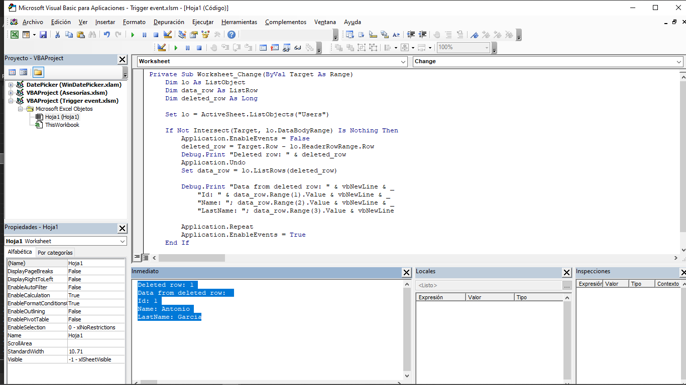 Evento de Excel Worksheet_Change no funciona adecuadamente cuando ... Evento de Excel Worksheet_Change no funciona adecuadamente cuando ...